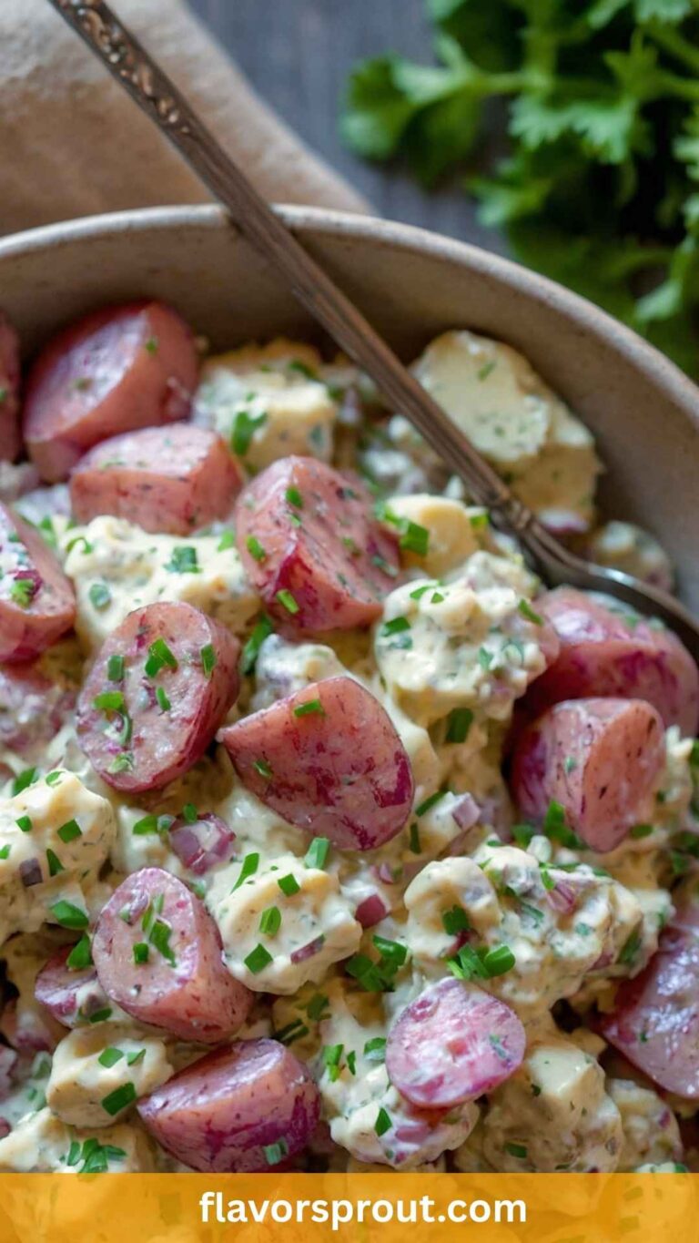Creamy Dilled Red Potato Salad - Flavor Sprout