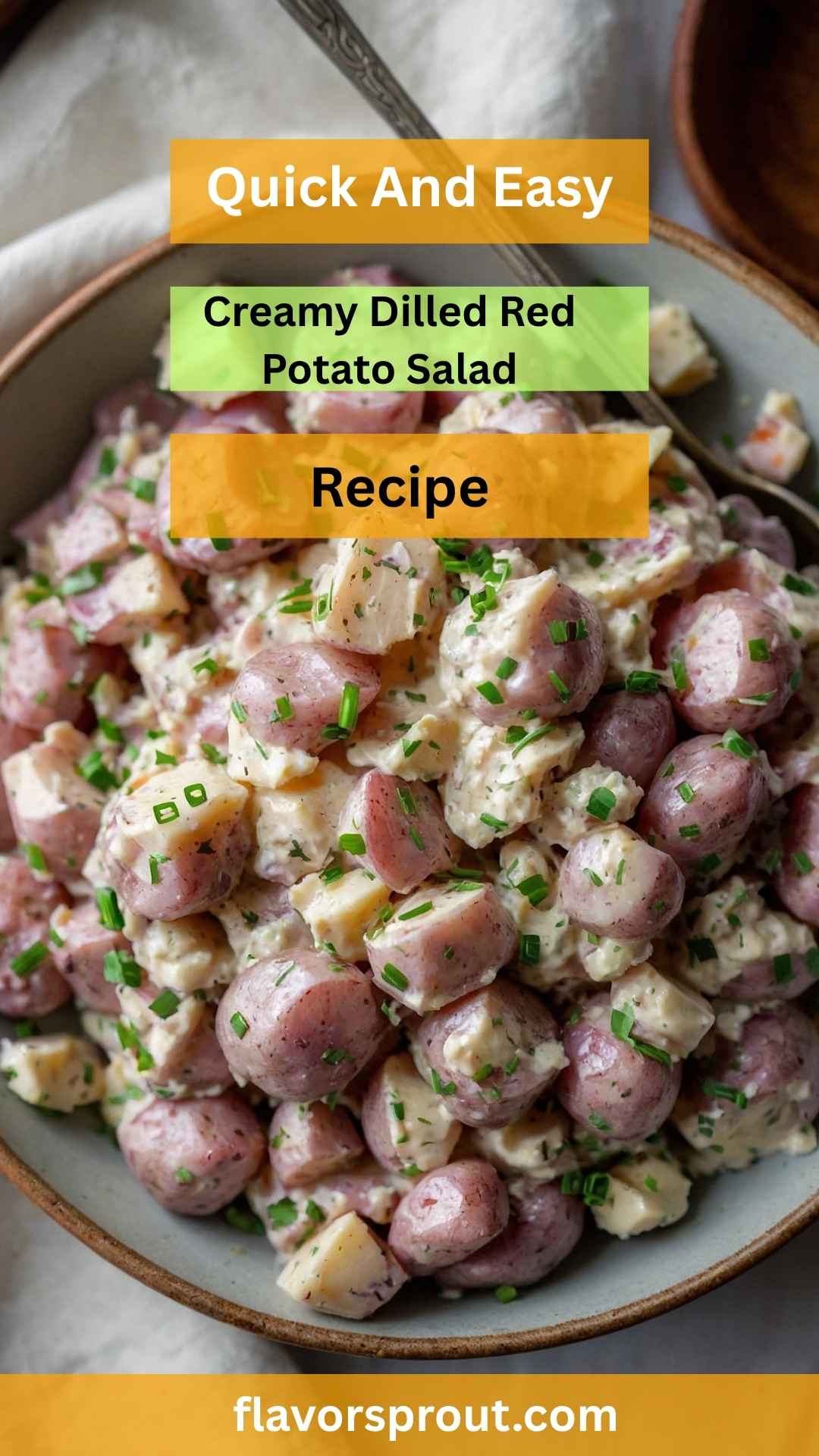 Creamy Dilled Red Potato Salad - Flavor Sprout